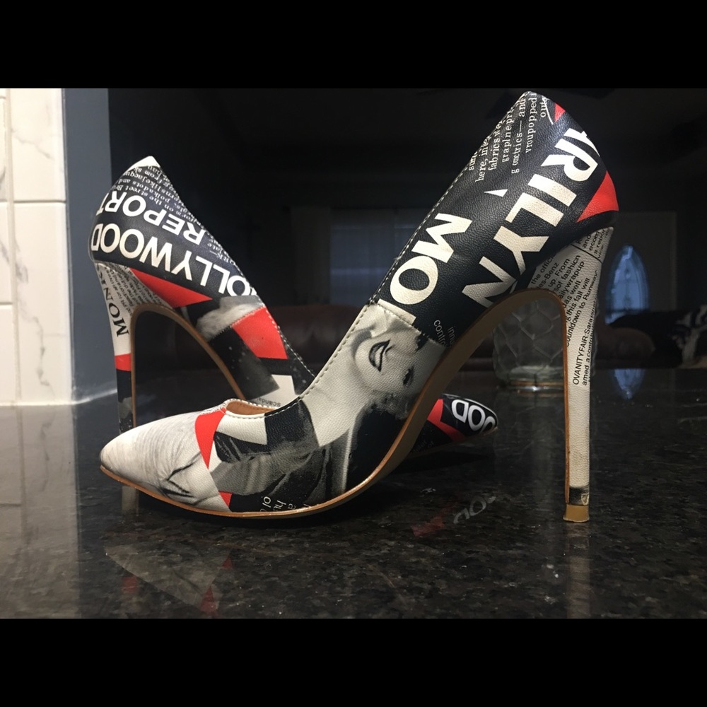 Gorgeous And Unique Pair Marilyn Monroe Heels 7 - Gem